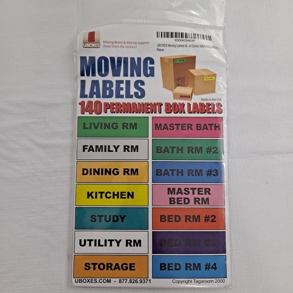 Unbranded | Storage & Organization | Moving Labels 4 Permanent Box ...